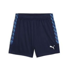Trainingsshorts Puma "TEAMLIGA26 TRAINING SHORTS JR", Kinder, Gr. 128, N-Gr, blau (Puma navy, Puma wei&szlig;, blau horizon), Interlock, Obermaterial: 100% Polyester, mehrfarbig, regular fit kniefrei, Hosen, mit DryCELL-Technologie, atmungsaktiv, Regular Fit, f&uuml;r Teens