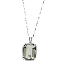 Kette mit Anh&auml;nger Firetti "Schmuck Geschenk Silber 925 Halsschmuck Halskette Ankerkette", bunt (silberfarben, gr&uuml;n), Halsketten, Damen, Silber 925 (Sterlingsilber), L: 45, mit Amethyst