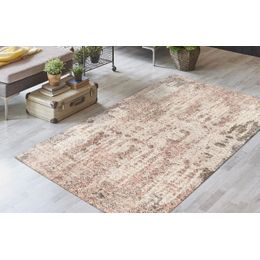 Teppich Kayoom "Percy 200", braun, B:80cm H:13mm L:150cm, Baumwolle, Teppiche, Teppich