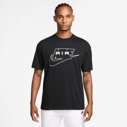 T-Shirt Nike "U NSW TEE LSE AIR", Herren, Gr. M, schwarz, Obermaterial: 100% Baumwolle, Shirts T-Shirt, sportlicher Schnitt, f&uuml;r Freizeit und Sport
