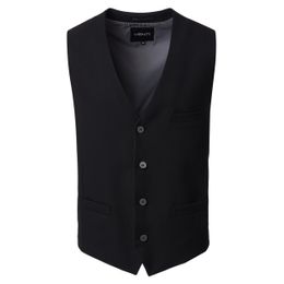 Anzugweste Venti "Venti Anzugweste uni", Herren, Gr. 52, schwarz, 69% Polyester, 29% Viskose, 2% Elasthan, Westen Anzugweste