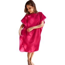 w&auml;schepur unisex Bade-Poncho pink, Gr&ouml;&szlig;e S/M