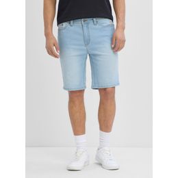 bonprix Stretch-Jeans-Bermuda in Regular-Fit (2er Pack), blau, Gr.58, Praktisches 2er-Pack klassische 5-Pocket-Bermudas im Straight Fit mit kontrastierenden N&auml;hten, angesagten Used-Effekten, dunkelblau denim: 98% Baumwolle