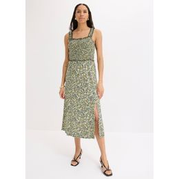 bonprix Jerseykleid aus flie&szlig;ender Viskose, blau, Gr.40/42 (M), Modernes Sommerkleid mit sch&ouml;nem Druck, aus Viskose