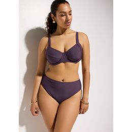 bonprix Minimizer-Bikini mit Light Shape-Highwaist Bikinihose (2-tlg. Set), lila, Gr.52D (105), Minimizer-Bikini mit Light Shape-Highwaist Bikinihose