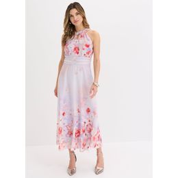 bonprix Midikleid mit Drapierung, lila, Gr.44, Feminines Midikleid mit gekr&auml;useltem Oberteil und drapiertem Taillen-Einsatz