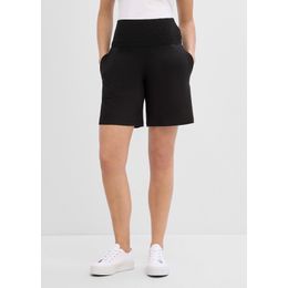 bonprix Leichte Jersey-Shorts f&uuml;r die Schwangerschaft und danach (2er Pack), schwarz, Gr.52/54 (XXL), Umstandsshorts aus Jersey