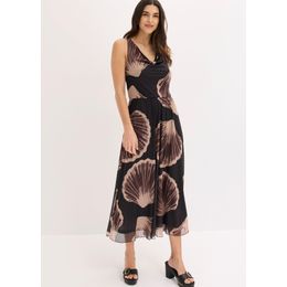 bonprix Maxikleid mit Mesh, schwarz, Gr.36/38 (S), Stylisches Kleid mit toller Passform