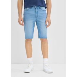 bonprix Stretch-Jeans-Bermuda (2er Pack) mit verst&auml;rktem Schritt Regular Fit, blau, Gr.34, Bermuda-Shorts im 5-Pocket-Style mit Kontrastn&auml;hten und einem dezenten Used-Look im 2er-Pack., 98% Baumwolle