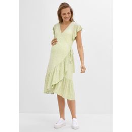 bonprix 2-in-1 Umstands- und Stillkleid zum Wickeln, gr&uuml;n, Gr.32/34 (XS), Wickelkleid f&uuml;r die Schangerschaft und danach
