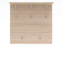 Pharao24.de Wandgarderobe Wandgarderobenleiste mit 5 Kleiderhaken in Holzoptik foliert