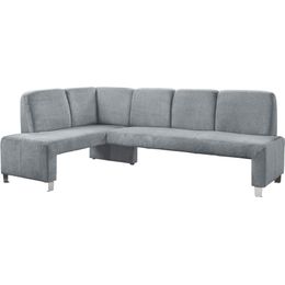 Eckbank exxpo - SOFA FASHION "Intenso, viele Bezugsstoffe Cord, Struktur 243/158 cm (B/T)", dunkelgrau, B:243cm H:92cm T:158cm, Zusammensetzung: PES 95%, NY 5%, Sitzb&auml;nke, Eckbank, hohe Bodenfreiheit, frei im Raum stellbar, hoher Sitzkomfort