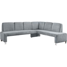 Eckbank exxpo - SOFA FASHION "Intenso, modern, 263/198 cm (B/T)", dunkelgrau, B:263cm H:92cm T:198cm, Zusammensetzung: Polyester 100%, Sitzb&auml;nke, Eckbank, hohe Bodenfreiheit, frei im Raum stellbar, hoher Sitzkomfort