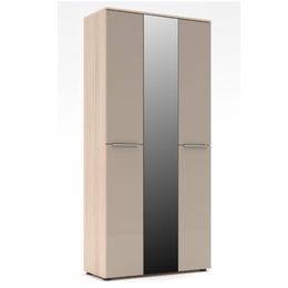 Pharao24.de Garderobenschrank Mehrzweckschrank mit Spiegeln 196 cm hoch