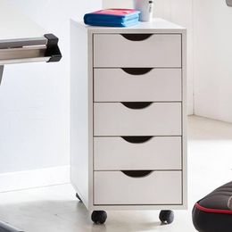 Pharao24.de B&uuml;rocontainer Schreibtischcontainer mit Griffl&ouml;chern 33 cm breit