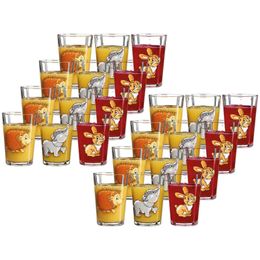 Ritzenhoff & Breker Kinderbecher RITZENHOFF & BREKER "Kindergl&auml;ser Waldtiere 205 ml 24er Set bunt", bunt, 24 tlg., Glas, Trinkgef&auml;&szlig;e, Kinderbecher