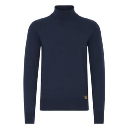 Rollkragenpullover Blend "Rollkragenpullover BHFibes", Herren, Gr. XXL, blau (marineblaus), Obermaterial: 70% Baumwolle CO recyc.. 30% Polyester Pol. recyc.., Pullover Rollkragenpullover