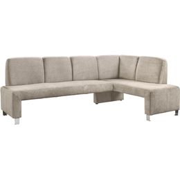 Eckbank exxpo - SOFA FASHION "Intenso, viele Bezugsstoffe Cord, Struktur 243/158 cm (B/T)", taupe, B:243cm H:92cm T:158cm, Zusammensetzung: PES 95%, NY 5%, Sitzb&auml;nke, Eckbank, hohe Bodenfreiheit, frei im Raum stellbar, hoher Sitzkomfort