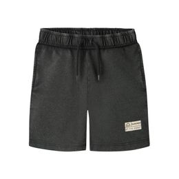 Sweatshorts name it "NKMFANDEL SWEAT SHORTS UNB NOOS", M&auml;dchen, Gr. 98, N-Gr, schwarz (schwarz detail:with pure cashmere patch), Sweatware, Obermaterial: 100% Baumwolle, unifarben, kurz, Hosen Sweatshorts, Baumwolle, elastisches und verstellbares B&uuml;ndchen, mit Aufdruck