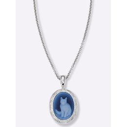 Kettenanh&auml;nger Lady, blau, Schmuckanh&auml;nger, Damen, Silber 925 (Sterlingsilber), Kettenanh&auml;nger