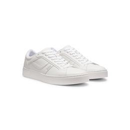 Sneaker BOSS "Sneaker Rhys Tenn pu 1er Pack", Herren, Gr. 45, wei&szlig;, Obermaterial: 60% Polyurethan PU. 40% Polyester PES., Schuhe Sneaker