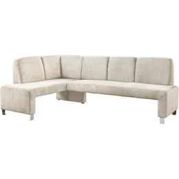 Eckbank exxpo - SOFA FASHION "Intenso, viele Bezugsstoffe Cord, Struktur 243/158 cm (B/T)", beige, B:243cm H:92cm T:158cm, Zusammensetzung: PES 95%, NY 5%, Sitzb&auml;nke, Eckbank, hohe Bodenfreiheit, frei im Raum stellbar, hoher Sitzkomfort