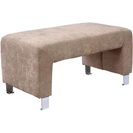 Polsterhocker exxpo - SOFA FASHION "Intenso, Hocker, modern", beige, B:100cm H:50cm T:59cm, Zusammensetzung: Polyester 100%, Hocker, Polsterhocker, hohe Bodenfreiheit, frei im Raum stellbar, hoher Sitzkomfort