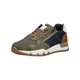 Sneaker Tom Tailor "Tom Tailor Sneaker Lederimitat/Textil", Herren, Gr. 43, khaki, Lederimitat, Textil, Schuhe Sneaker