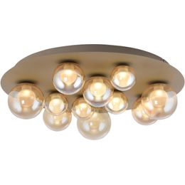 NEUHAUS PURE LED Deckenleuchte "PURE Popup", bronzefarben, 11, &Oslash; 60cm H: 17cm, 1 Stk., Leuchten, Stufenloses dimmen, CCT, Fernbedienung, Memoryfunktion, LED Deckenleuchte