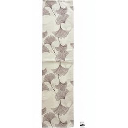 Tischl&auml;ufer done. "GINKGO", beige, pink, B:40cm L:150cm, Leinen, Polyester, Tischdecken, Bedruckt