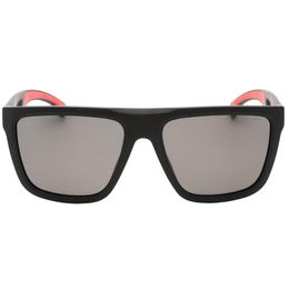 HUGO BOSS Sonnenbrille mit grauen PZ-Gl&auml;sern und mattschwarzem Finish