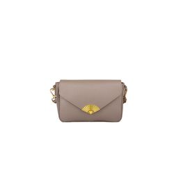 Giulia Monti Schultertasche Grau Beige