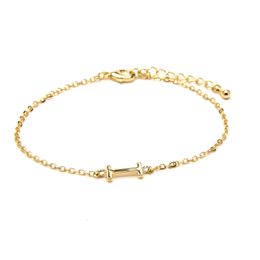 Luxenter Armband mit 18-kar&auml;tiger Gelbgold-Oberfl&auml;che &ndash; Alphabet