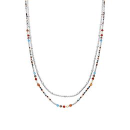 Luxenter Halskette aus 925er Sterlingsilber und Granatkristall mit Rhodiumbeschichtung &ndash; Lareth