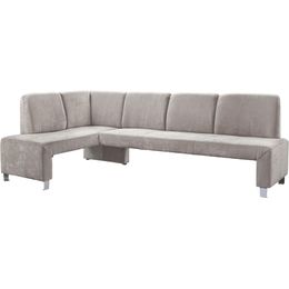 Eckbank exxpo - SOFA FASHION "Intenso, viele Bezugsstoffe Cord, Struktur 243/158 cm (B/T)", sand, B:243cm H:92cm T:158cm, Zusammensetzung: Polyester 100%, Sitzb&auml;nke, Eckbank, hohe Bodenfreiheit, frei im Raum stellbar, hoher Sitzkomfort