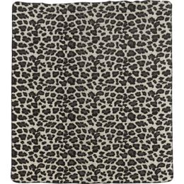 Wohndecke done. "Leopard", braun (braun, beige, dunkelbraun), B:150cm L:200cm, Baumwolle, Wohndecken, Wohndecke, Wohndecke mit einfassender Ziernaht im Leo-Look, Kuscheldecke