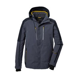 Skijacke Killtec "KSW 69 MN SKI JCKT", Herren, Gr. L, blau (marine), Obermaterial: 100% Polyester.Futter: 100% Polyester.F&uuml;llung: 100% Polyester, Jacken Skijacke, Atmungsaktive, wasserdichte Skijacke mit abnehmbarer Kapuze