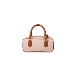 Giulia Monti Schultertasche Blassrosa Goldbraun