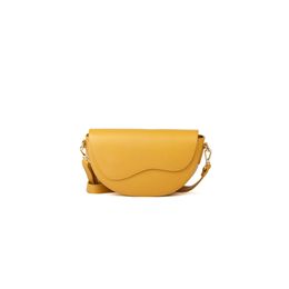 Giulia Monti Schultertasche Senfgelb