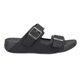 fitflop - Herren Badesandale "Gogh Moc", Leder (Schwarz)