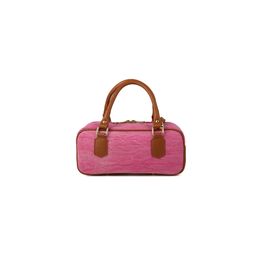 Giulia Monti Schultertasche Fuchsia Golden Brown