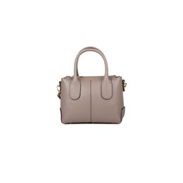 Giulia Monti Schultertasche Grau Beige