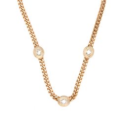 Luxenter Halskette aus Zirkonia mit 18 Karat Gelbgold-Finish &ndash; Odray