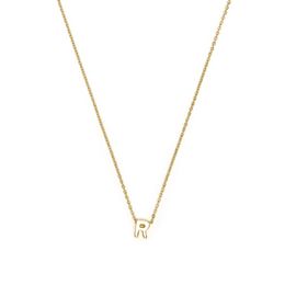 Luxenter Halskette mit 18-kar&auml;tiger Gelbgold-Finish &ndash; Alphabet