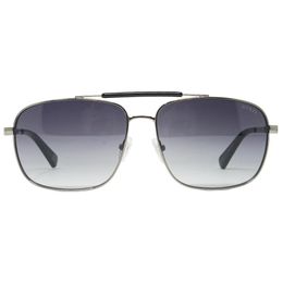 Guess Aviator Shiny Gunmetal Sonnenbrille