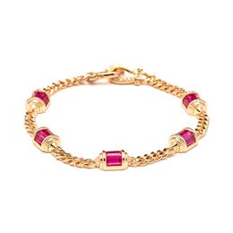 Luxenter Armband mit Zirkonia-Rubin in 18 Karat Gelbgold &ndash; Kansha