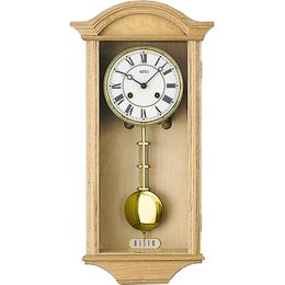 Pendelwanduhr AMS "R614/5", braun (eichefarben), Wanduhren, B/H/L: 27cm x 13cm x 53cm, Mechanische Uhr,Holzgeh&auml;use,Erle,Esszimmer,Wohnzimmer,Made in Germany