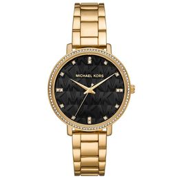 Michael Kors MK4593 Pyper schwarz MK gemusterte Damenuhr