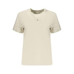 Calvin Klein Graues Baumwoll Damen T-Shirt