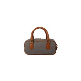 Giulia Monti Schultertasche Grau Beige Goldbraun